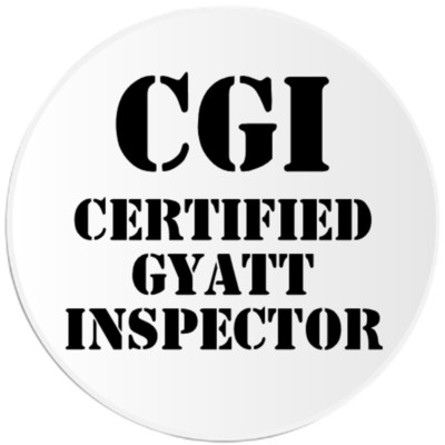 CGI Certified Gyatt Inspector - Circle Sticker Decal 3 Inch - Humor ...