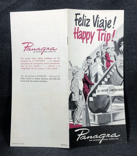 PANAGRA Pan American Grace Airways Happy Trip! Original Travel Advert ...
