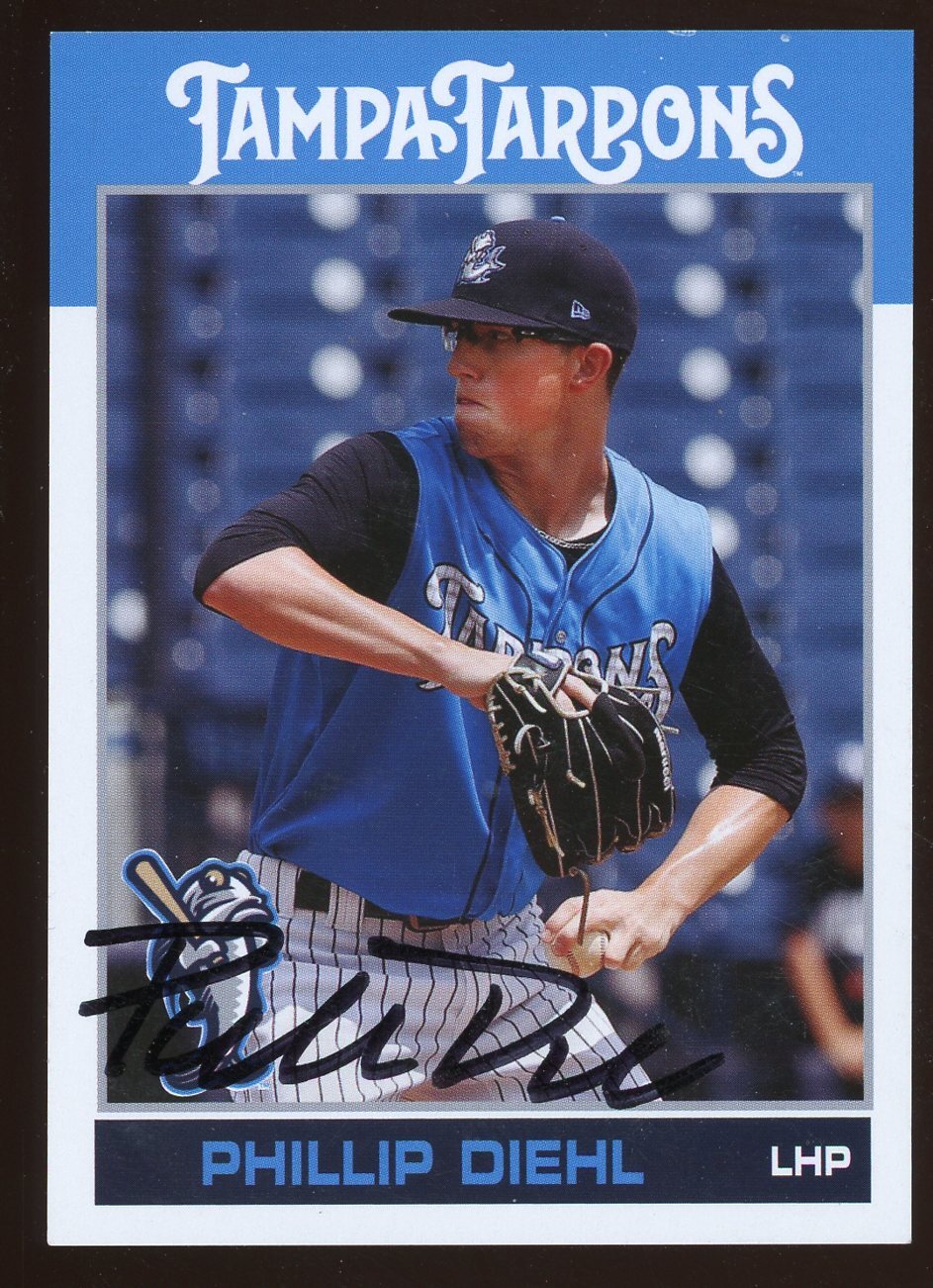 2018 Tampa Tarpons PHILLIP DIEHL Signed Card autograph AUTO ROCKIES ...