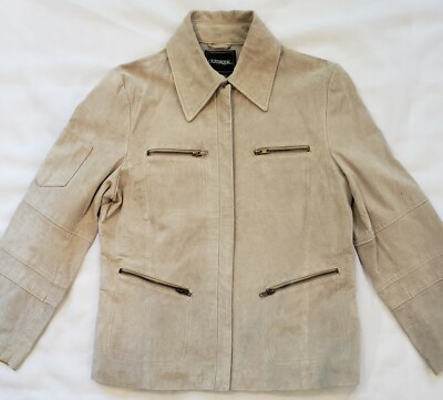 Outbrook Womens Leather Jacket Beige Tan Size Small 4/6 | eBay