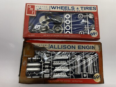 AMT Chrome Allison Engine / Wheels & Tires Competition Parts Pack #75 ...