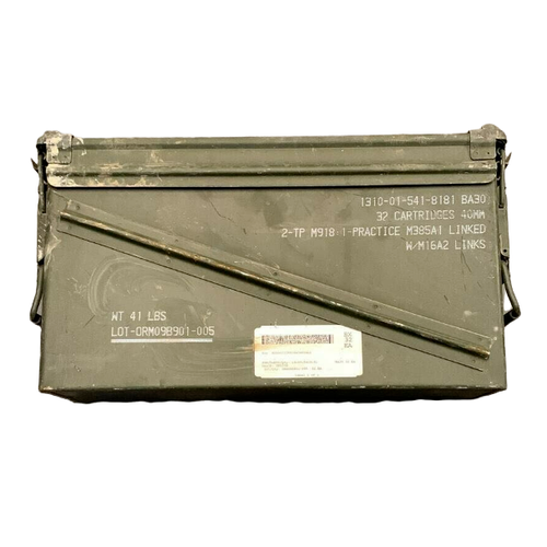 NATO Army Ammo Tin Surplus 40mm Ammunition Box Tool Storage Steel Case ...
