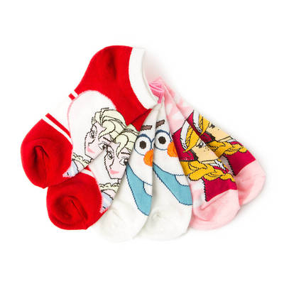 Disney Frozen Socks 3 Pairs No Show Red Elsa Pink Anna Hearts Olaf Size ...