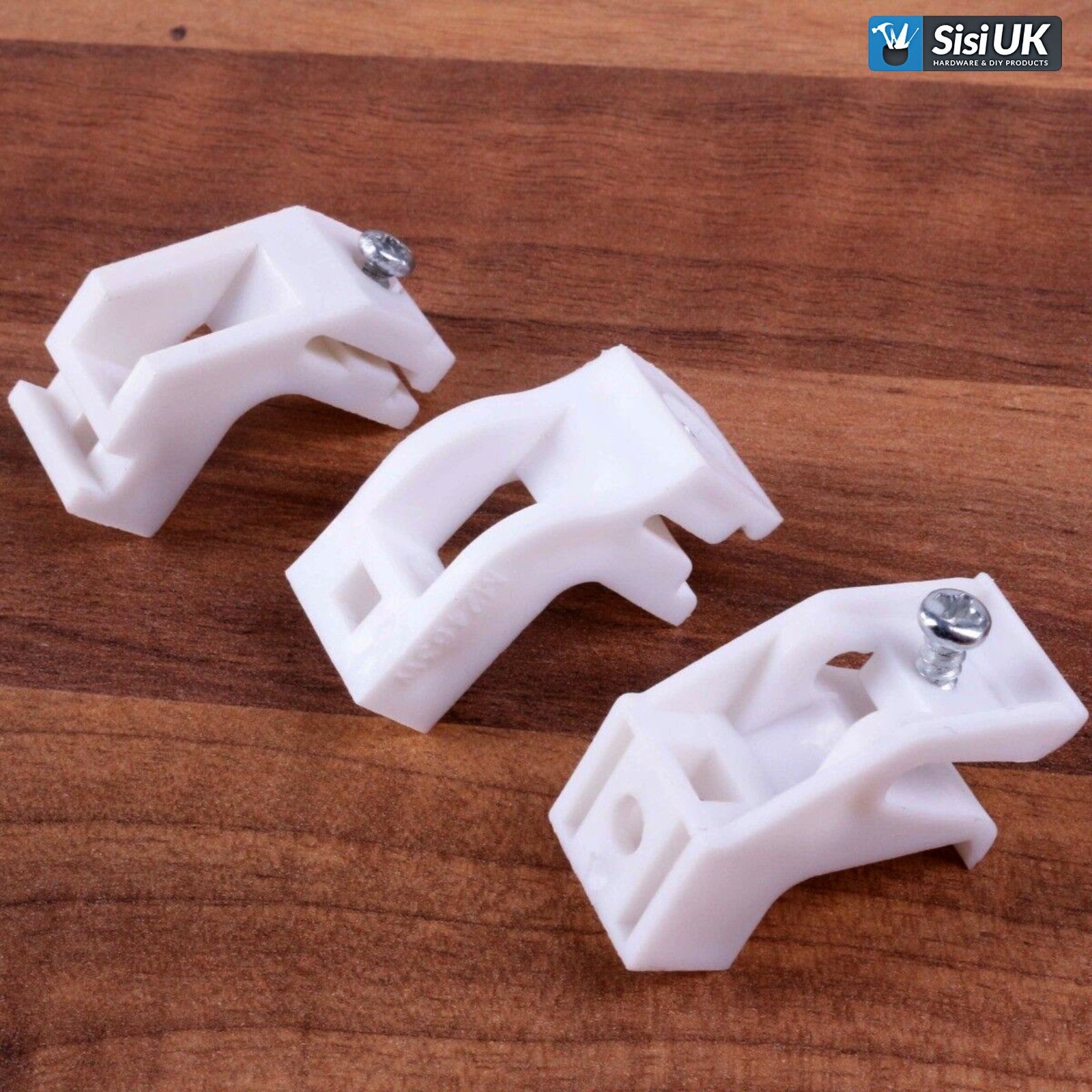 White CURTAIN RAIL TRACK BRACKETS Choose Sologlide/Decorail/Swish Drape ...