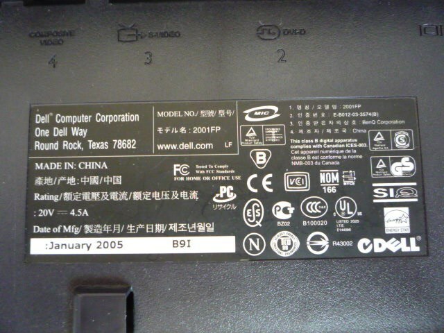 Dell UltraSharp 2001FP 20" LCD Monitor | eBay