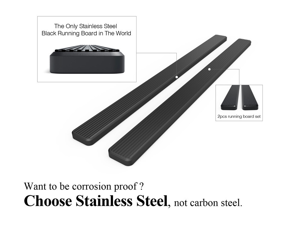 Premium 5" Black iBoard Side Steps Fit 02-09 Chevy Trailblazer (02-06 ...