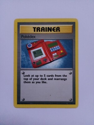 Pokedex - 87/102 Trainer 1st Edition Base Set Shadowless Pokemon Card ...