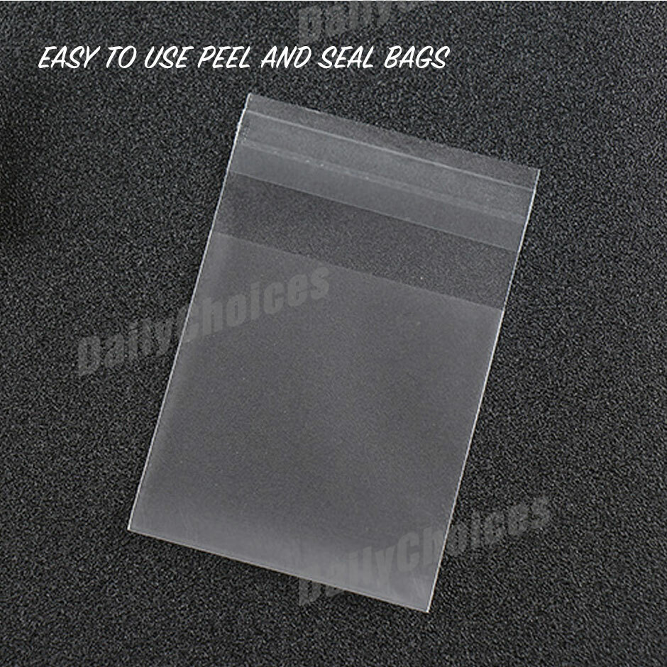 Plain Clear Lolly Bags self-adhesive cello lollies candy treats bulk ...