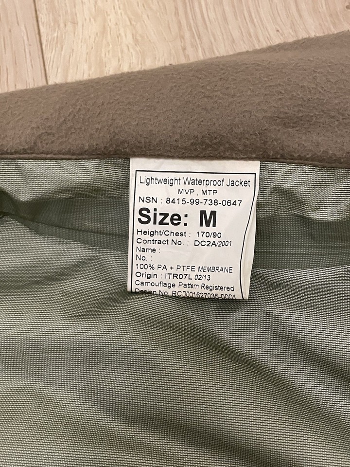 British Army Issue MTP MVP Lightweight Waterproof GORTEX Jacket | eBay