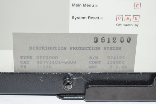 ABB DPU2000 Distribution Protection System DPU 2000 487V1401-6000 | eBay
