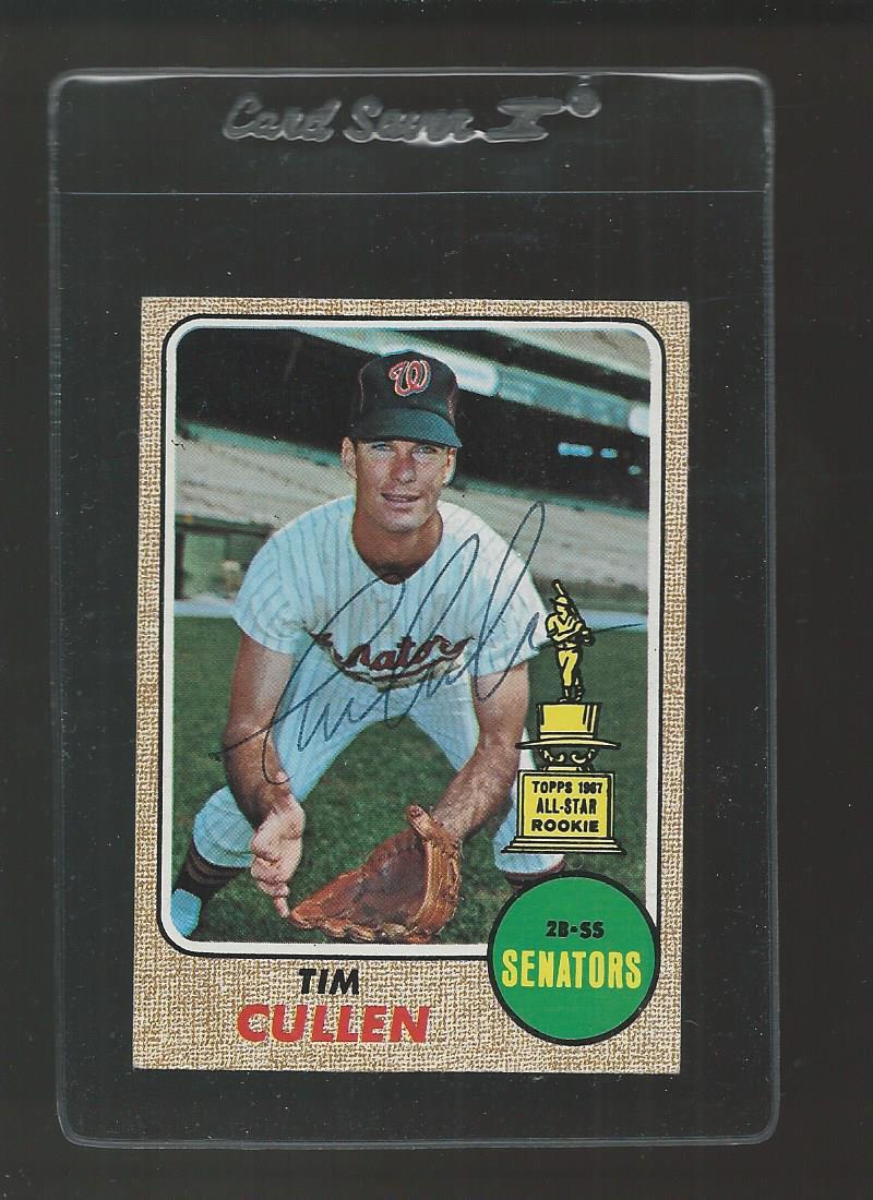 Tim Cullen Signed Auto 1968 Topps #209 Baseball Card Autograph A | eBay