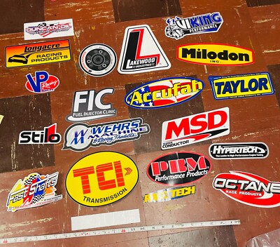Car racing Stickers Pack Car Motorcycle Racing Motocross Helmet Vinyl ...