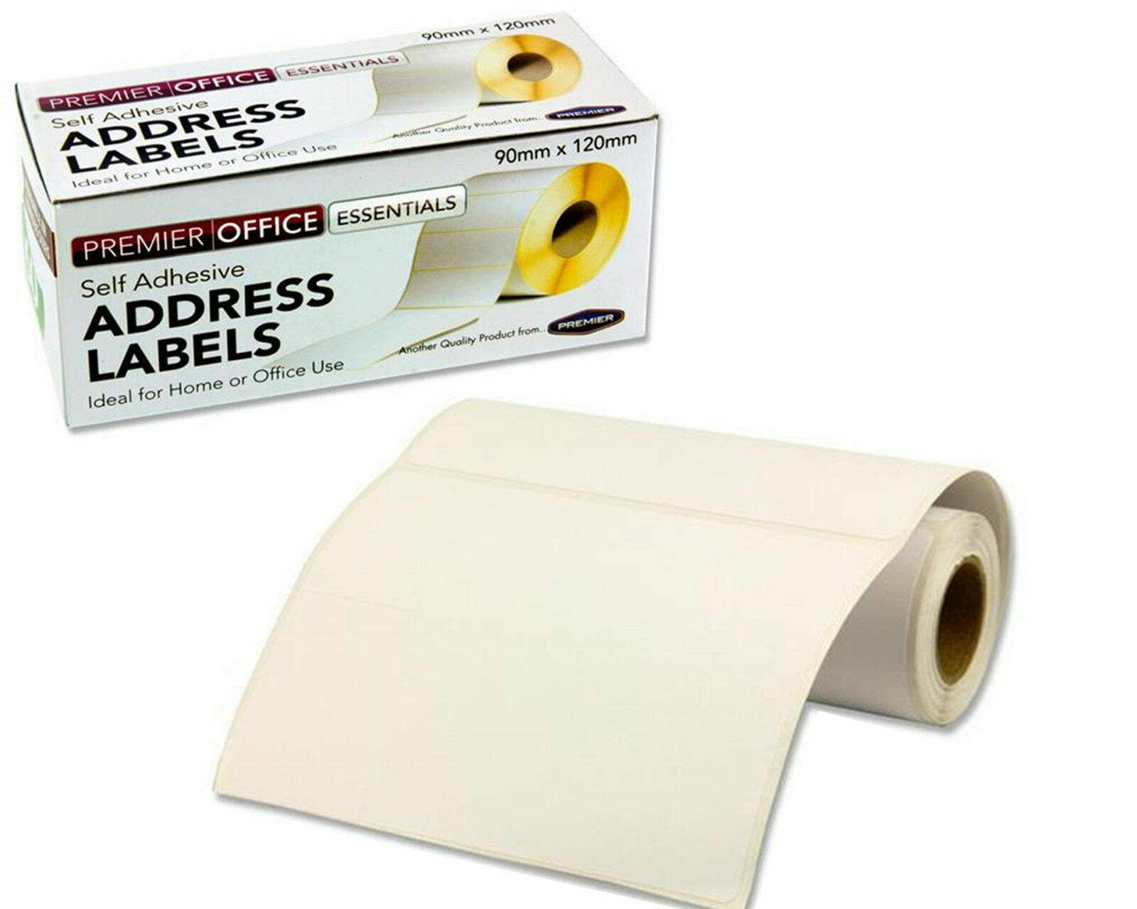60 Self Adhesive Labels Postage Roll Large Sticky White Address ...