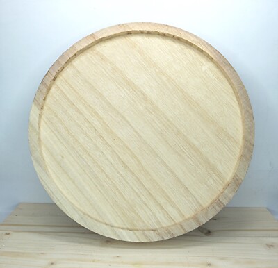 Deko-Tablett Holztablett Tablett Holz rund D 30 cm | eBay.de