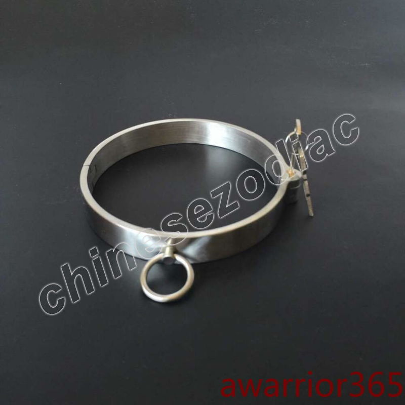 304 Real Stainless Steel Locking Neck Collar Binding Slave Choker ...