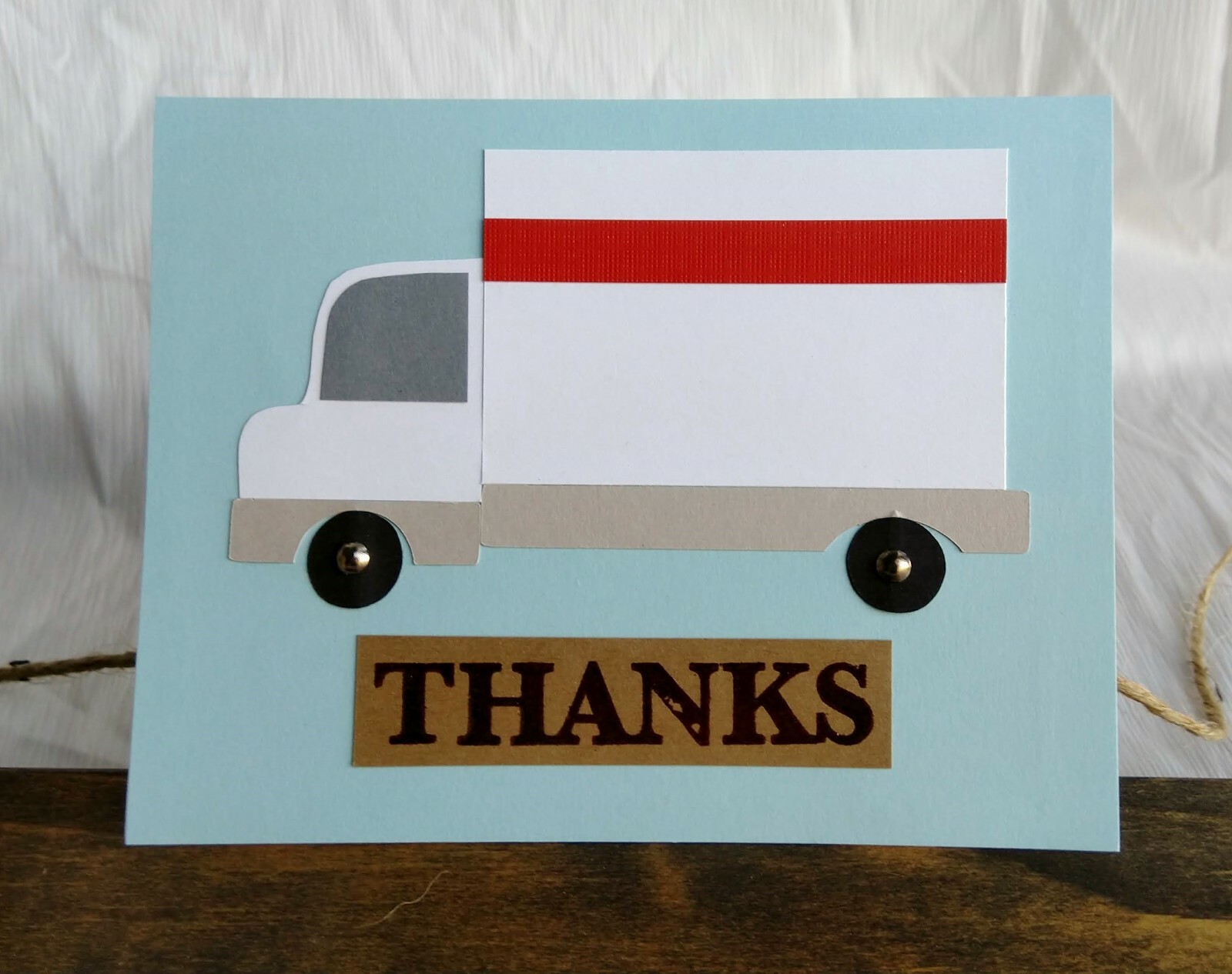 Handmade Thank You Card - Help Moving - Cute Uhaul Truck - Thanks ...