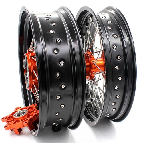 KKE 17'' CUSH Drive Supermoto Wheels Fit KTM EXC XC-F SX XCW EXCF 125 ...