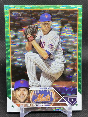 2023 Topps Series 1 Jacob DeGrom Mets Green Foilboard /499 #48 New York ...