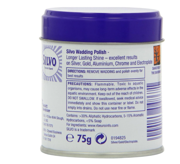 Silvo Tarnish Guard Metal Polish Wadding for Silver Gold Aluminium ...