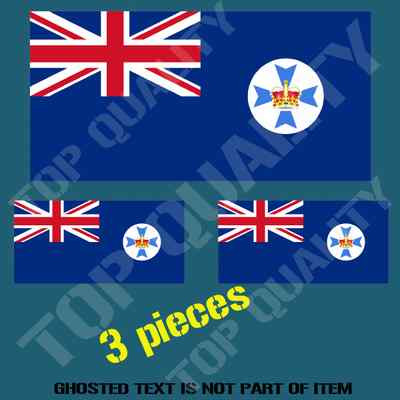 QUEENSLAND QLD STATE FLAG DECAL STICKER HARDHAT VEHICLE HELMET STICKERS ...