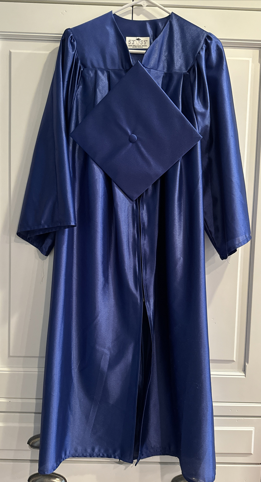 Oak Hall Graduation Gown with Collar and Cap Royal Bl… - Gem