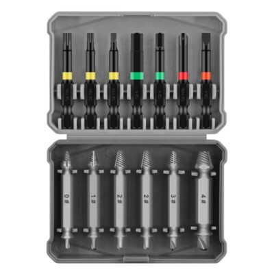 13pc Fast Damaged Screw Extractor Speed Out Drill Bits Tool Broken Bolt ...