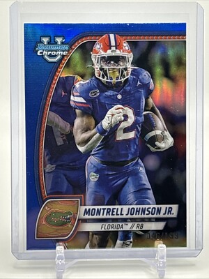 2024 Bowman U Chrome Montrell Johnson Jr. 133 Blue Refractor /199 Color ...