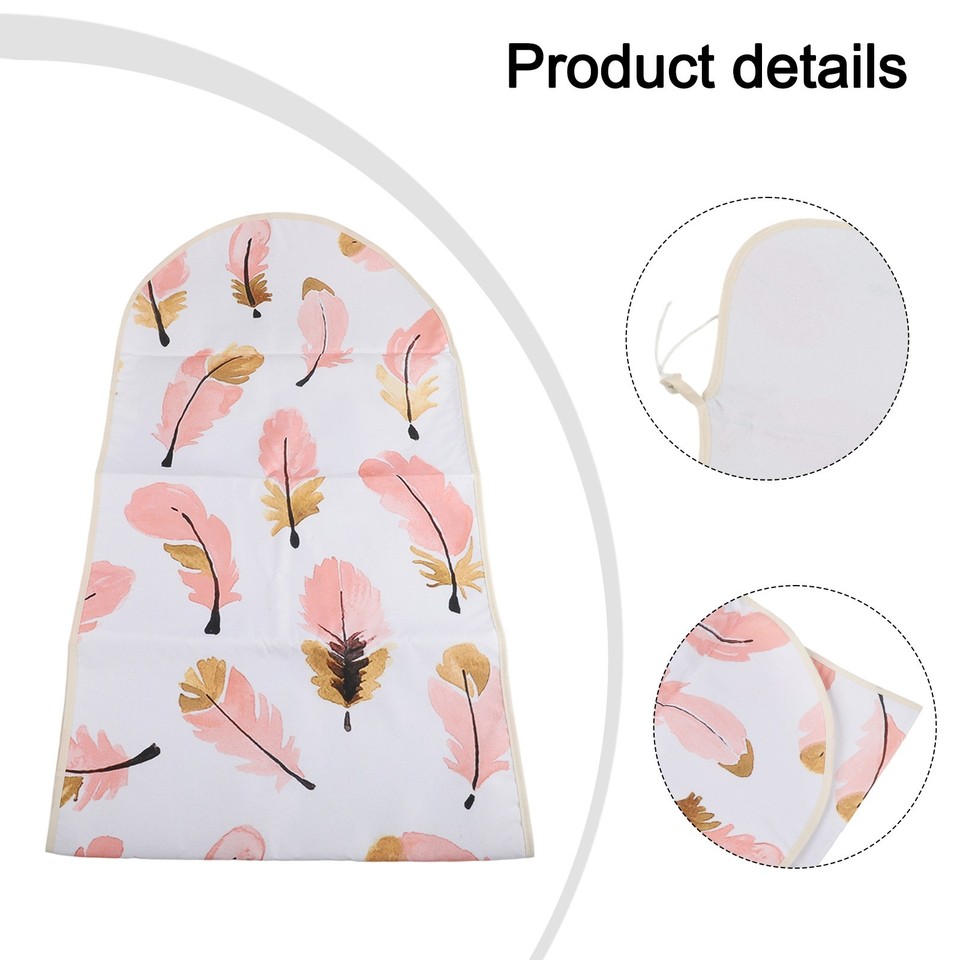 Heat Resistant Drawstring Ironing Board Cover Pink Feathers Green ...