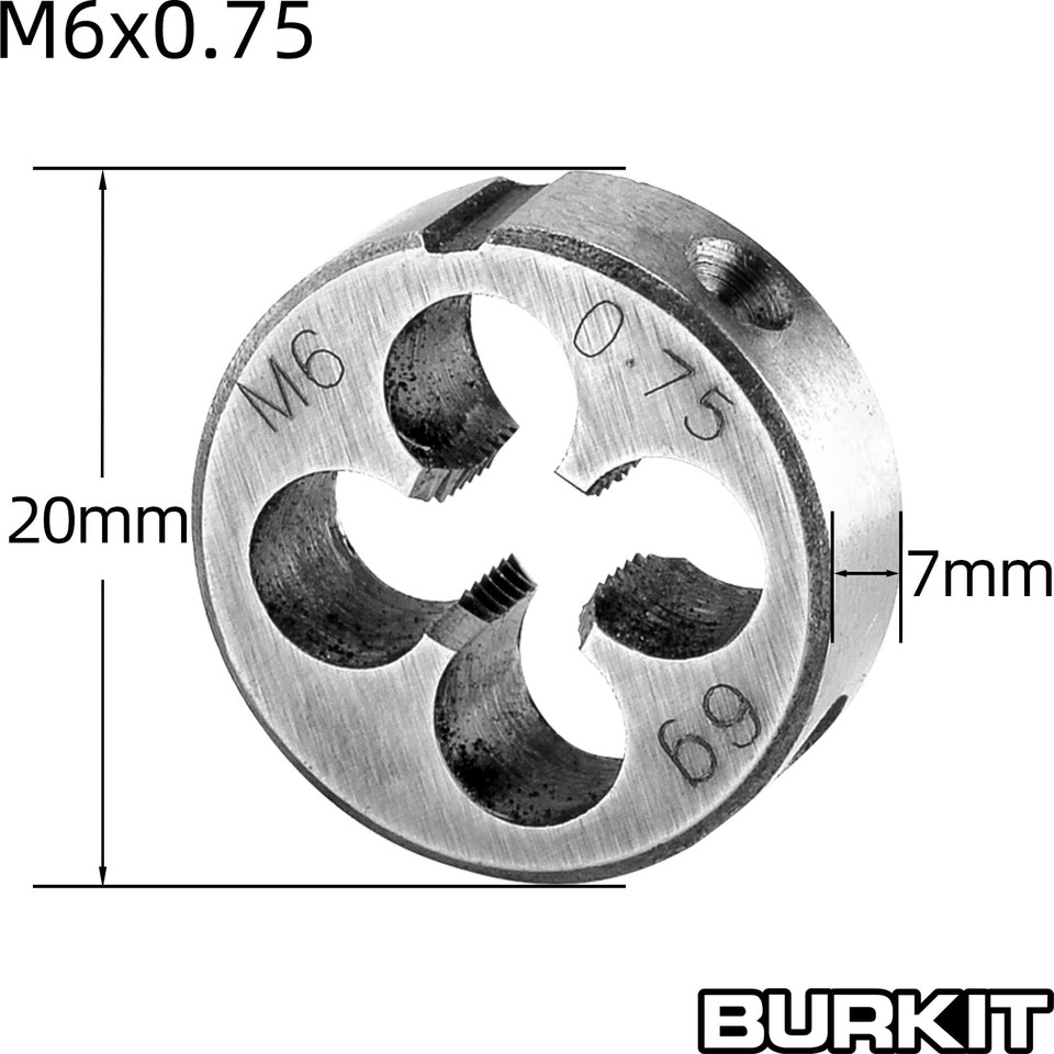 M6x0.75 Tap Die Set M6x0.75 Machine Thread Tap Round Die Right Hand | eBay