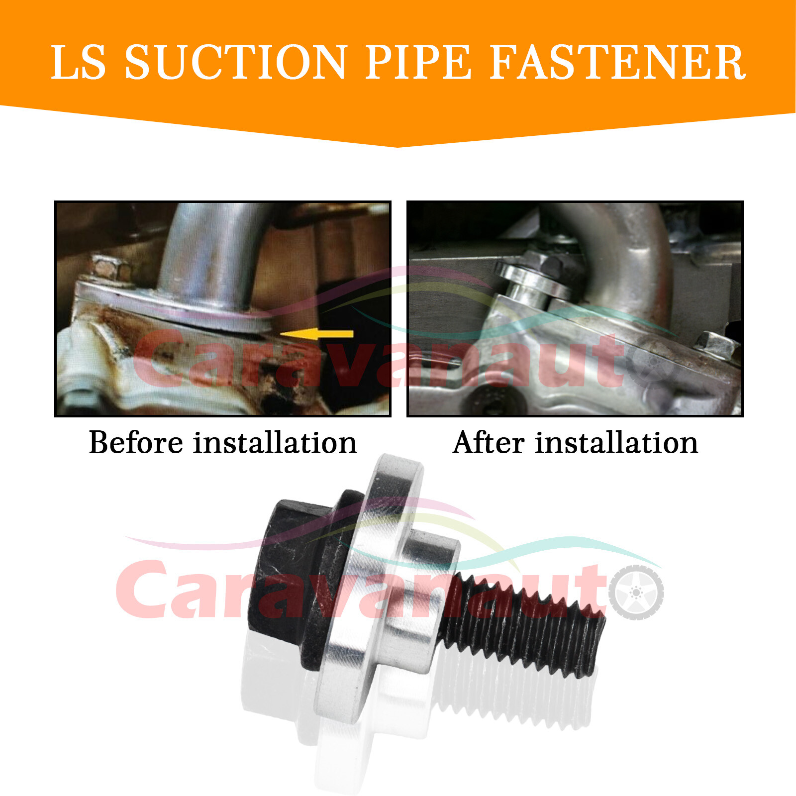 LS Barbell Oil Diverter Pickup Tube Hold Down Gallery Plug LS1 LS2 LS3 ...