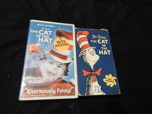 Lot of 2 Dr. Seuss The Cat in the Hat vhs tapes 96896247834 | eBay