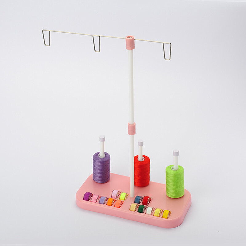 For Home Sewing Machine Spool Kit Adjustable 3 Embroidery Thread Spools ...