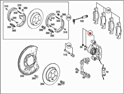 Genuine MERCEDES C218 S212 W212 W221 X218 CLS C218 Brake caliper ...