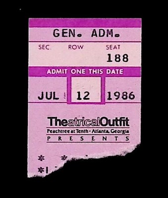 Little Shop of Horrors 7/1286 Atlanta GA Theatrical Outfit Ticket Stub ...