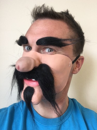 Funny Half Face Dick Nose Mask Mexican Gringo Black Moustache Willy ...