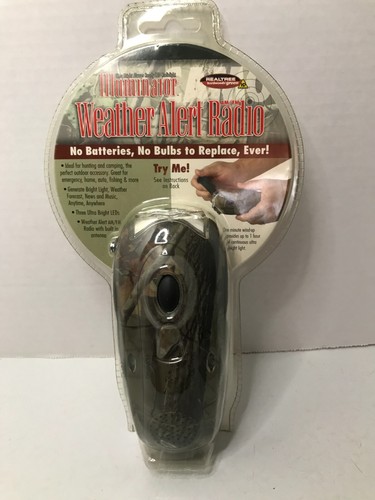 REALTREE Weather Alert Radio Wind-up AM/FM & 3-LED Flashlight Hardwoods ...