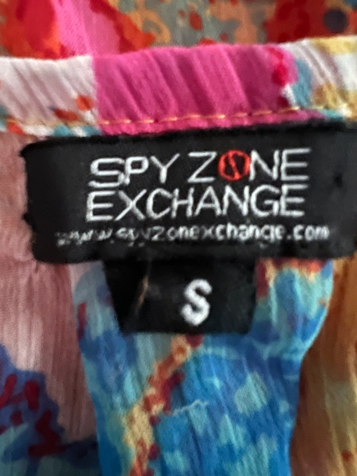 SPY ZONE EXCHANGE MULTI COLOR SHEER MAXI WRAP DRESS SZ S TIE-WAIST BOHO NWOT | eBay