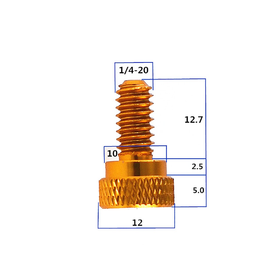 1/4-20 Coloured Knurled Thumb Screw Hand Turn Knob Bolts For DIY ...