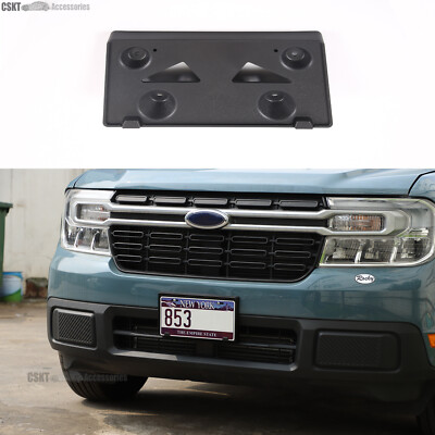Fits 2022-2025 Ford Maverick Front License Plate Frame Black ABS ...