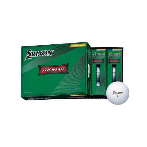 SRIXON TRI-STAR Premium White 3 Piece Golf Ball 1 Dozen(12 Golf Balls ...