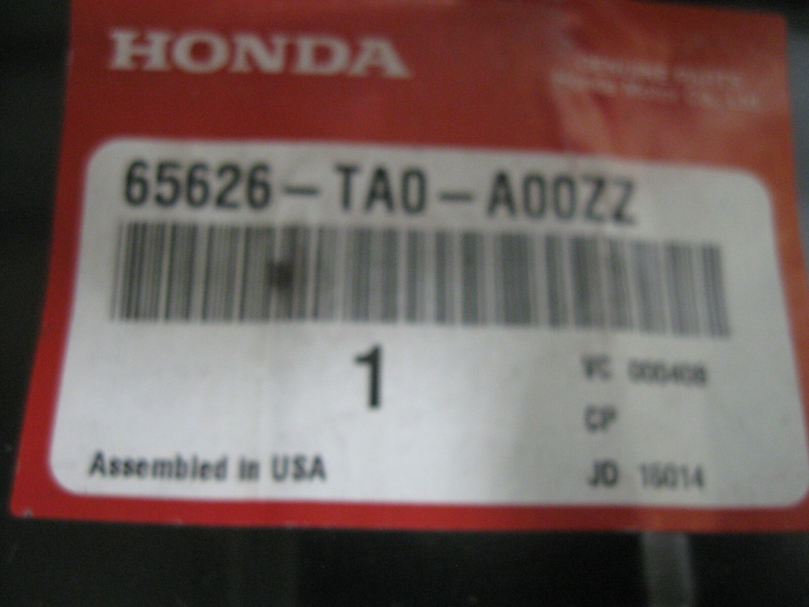 NEW GENUINE HONDA RIGHT REAR FRAME PLATE FOR 08-12 ACCORD (PN 65626-TA0 ...