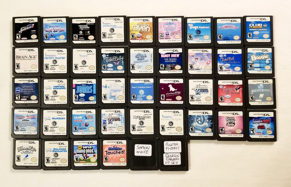 87 Nintendo DS Game Lot - DS - DS Lite - DSi - Super Mario - Pokemon ...