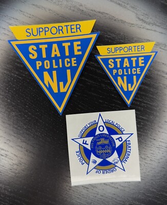 New Jersey State Police Supporter Sticker Set Decal PBA Trooper NJSP ...