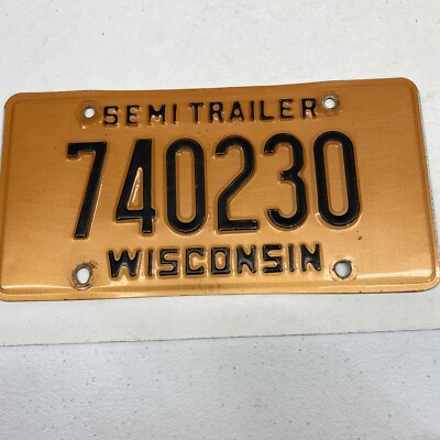 Wisconsin Trailer License Plate Expired Tag ( For Display Purposes) | eBay