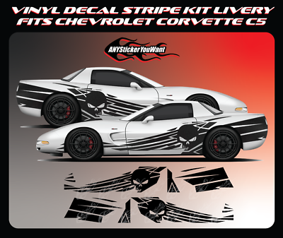 Stripe Kit Livery Side Graphic Vinyl Decal Fits Chevrolet Corvette C5 ...