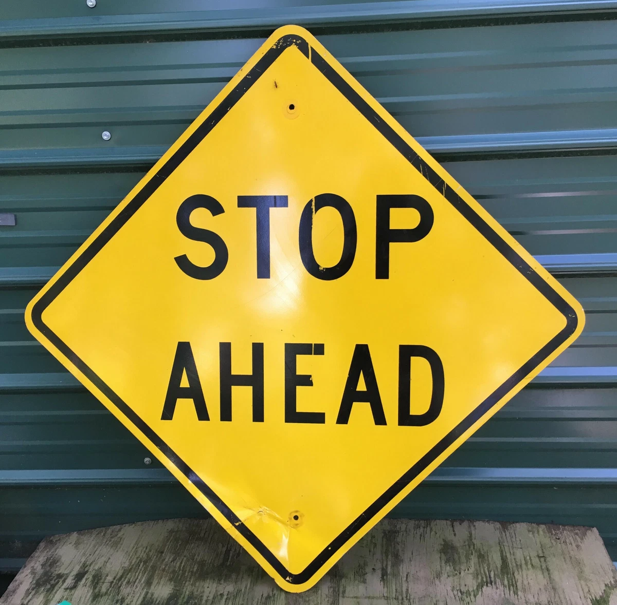 Stop Ahead Road Sign