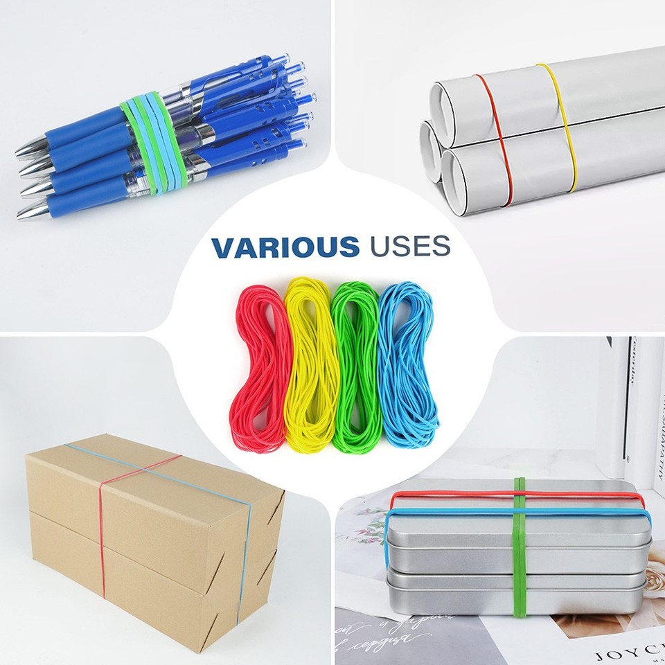 170 PCS Large Rubber Bands Heavy Duty Long Rubber Bands 4 Assorted ...