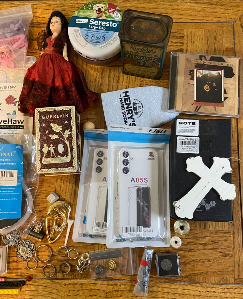 Junk Drawer Lot Vintage Random Stuff! Sports cards, watches, keys ...