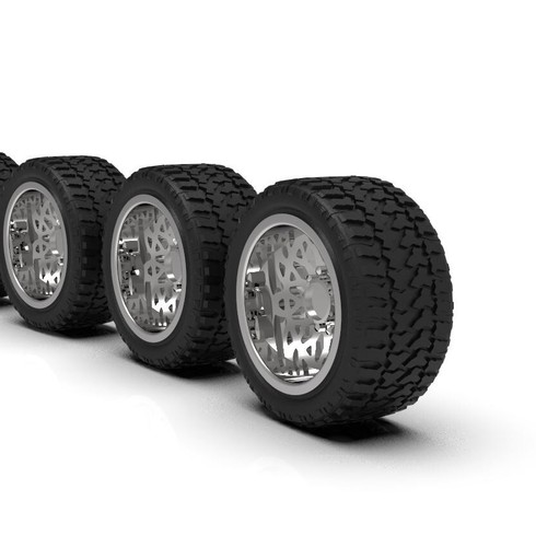 1:25 26" Evo Super Single Front and Dually Truck Wheels With Standard ...