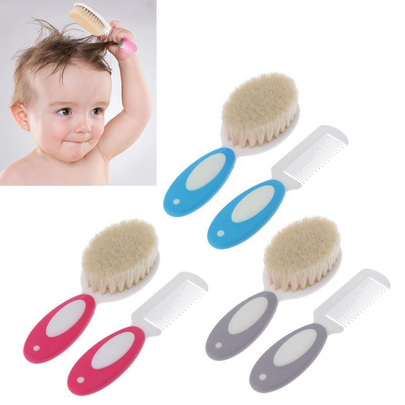2pcs Portable Soft Baby Hair Brush Baby Kids Comb Child Hairbrush Sets ...